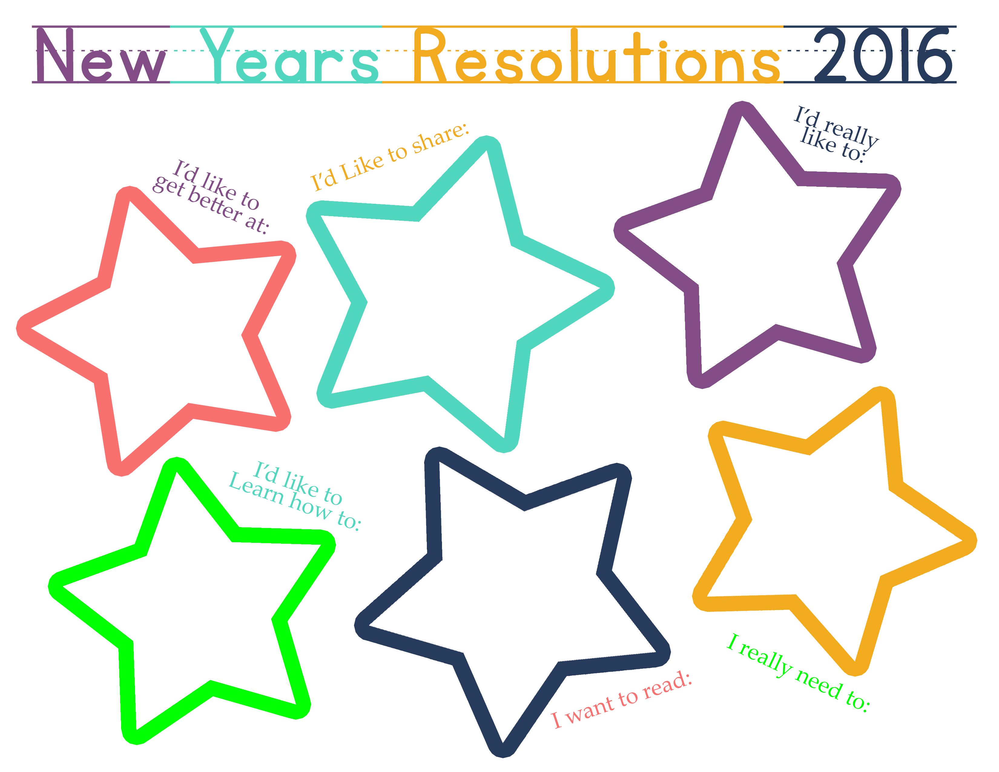 New Years Resolution Time Capsule Worksheets And Activities For Kids 