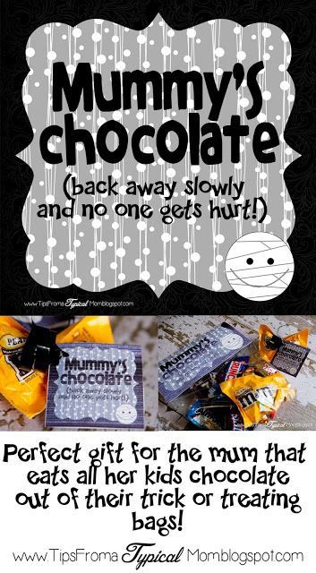 Mummy’s Chocolate Gift Tag for Mom on Halloween - Tips from a Typical Mom