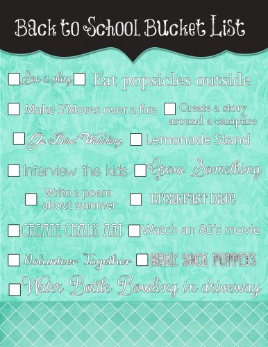 Back to School Bucket List and Giveaway - Tips from a Typical Mom