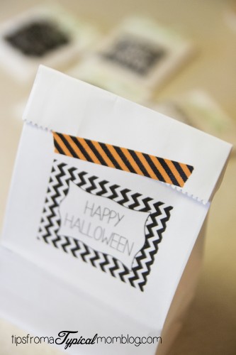 Halloween Gift Bags Free Printables + Tutorial on how to print on bags ...