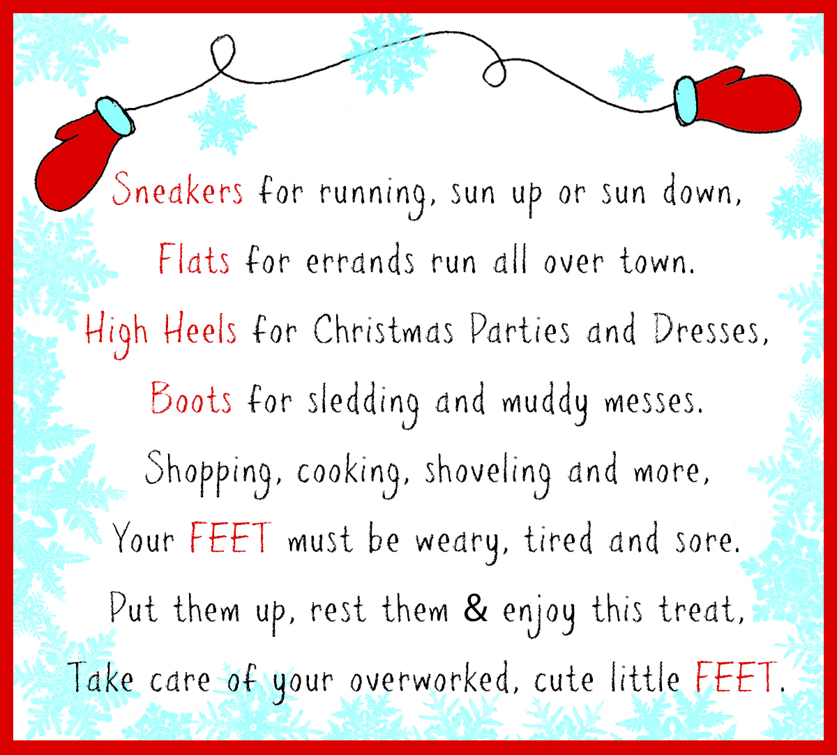 Respect Your Feet Christmas at Home Pedicure Gift Idea & Poem - Tips ...