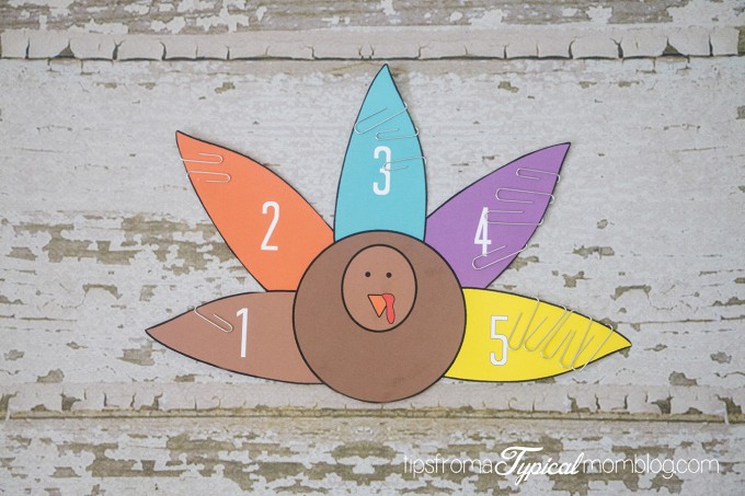 Turkey Preschool Counting & Fine Motor Activity - Tips from a Typical Mom