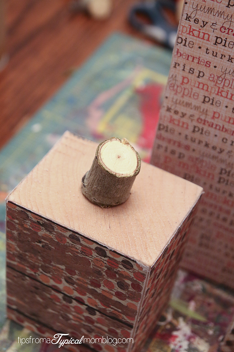 DIY Wood Block Pumpkins - Tips from a Typical Mom