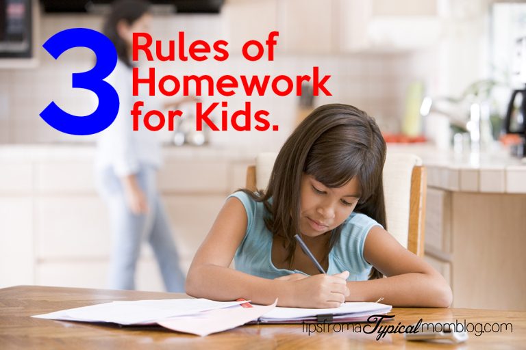 The 3 Rules of Homework for Kids - Tips from a Typical Mom
