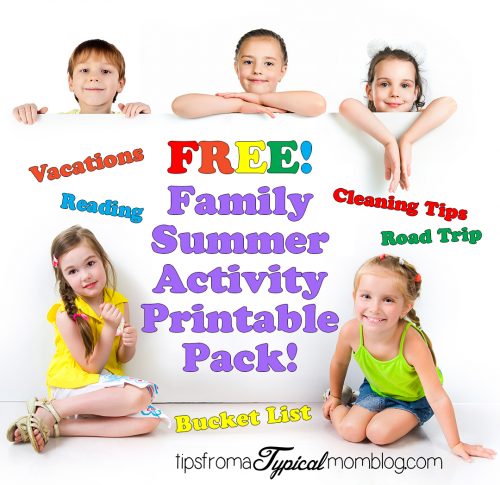 Free Family Summer Activity Printable Pack - Tips from a Typical Mom