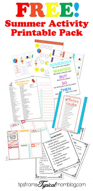 Free Family Summer Activity Printable Pack - Tips from a Typical Mom