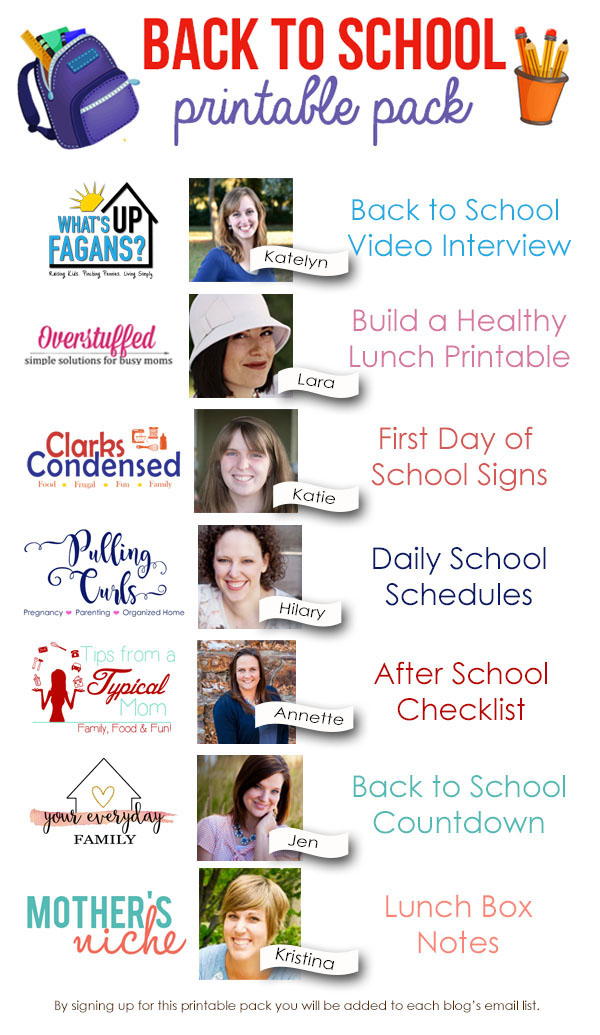 Back to School Printable Pack for Moms - Tips from a Typical Mom