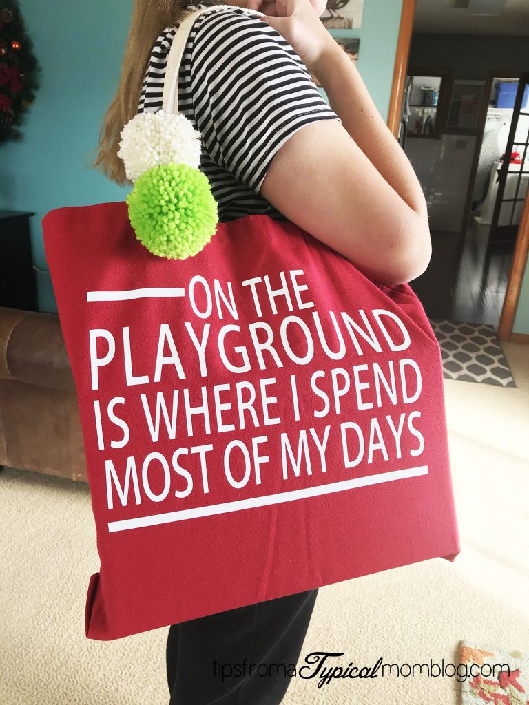 Customized Teacher Tote Bag Christmas Gift Idea with the Cricut Easy ...