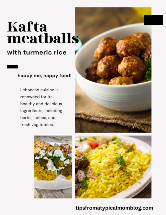 Mediterranean (Kafta) Meatballs and Turmeric Rice with Greek Yogurt ...